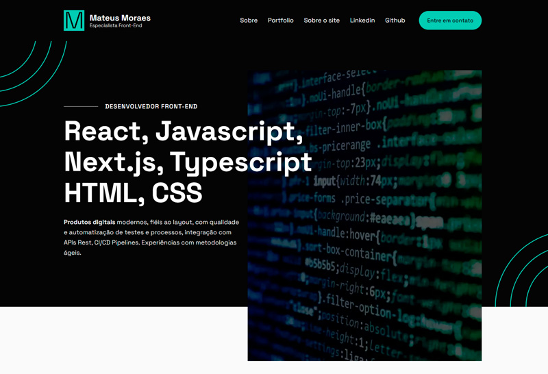 Mateus Moraes - Desenvolvedor Front-End